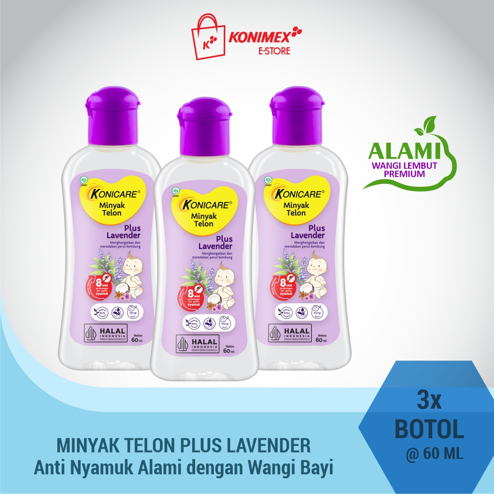 Jual Konicare Minyak Telon Plus 60ml Paket 3 Botol | Shopee Indonesia