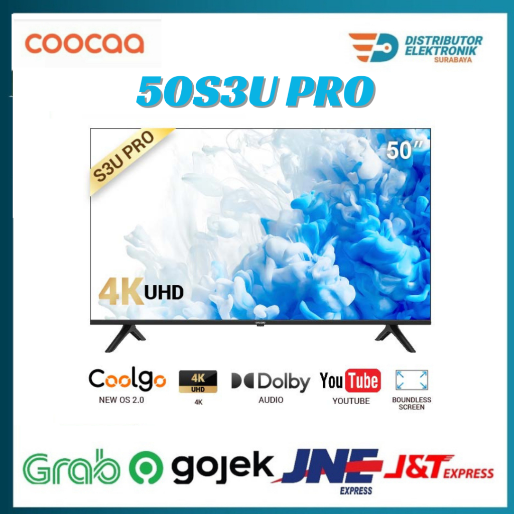 Jual COOCAA 50S3U PRO LED TV 50 Inch Smart TV 4K UHD Dolby Audio 50S3U PRO | Shopee Indonesia