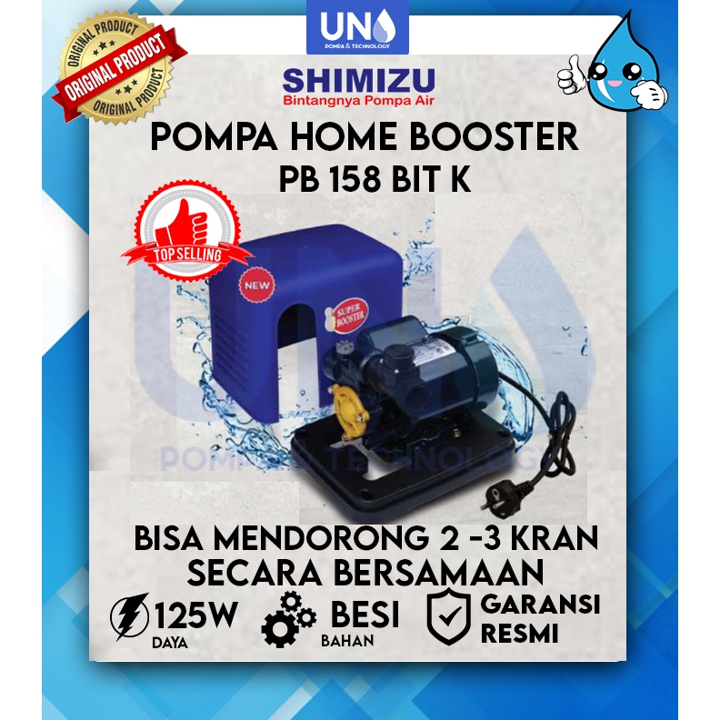 Jual Shimizu Pompa Pendorong Air Rumah Booster Pump PB 158 / PB-158 / PB158 K BIT | Shopee Indonesia