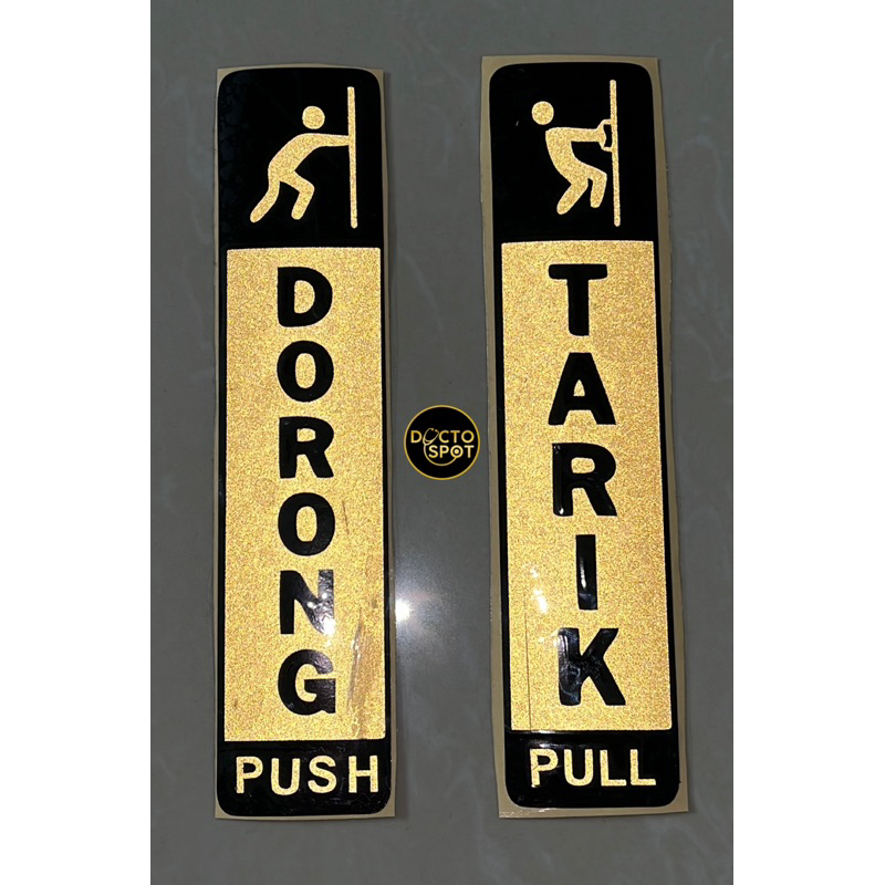 Jual Stiker Tarik Dorong Mewah Elegan Minimalis Bisa custom Warna dan ...