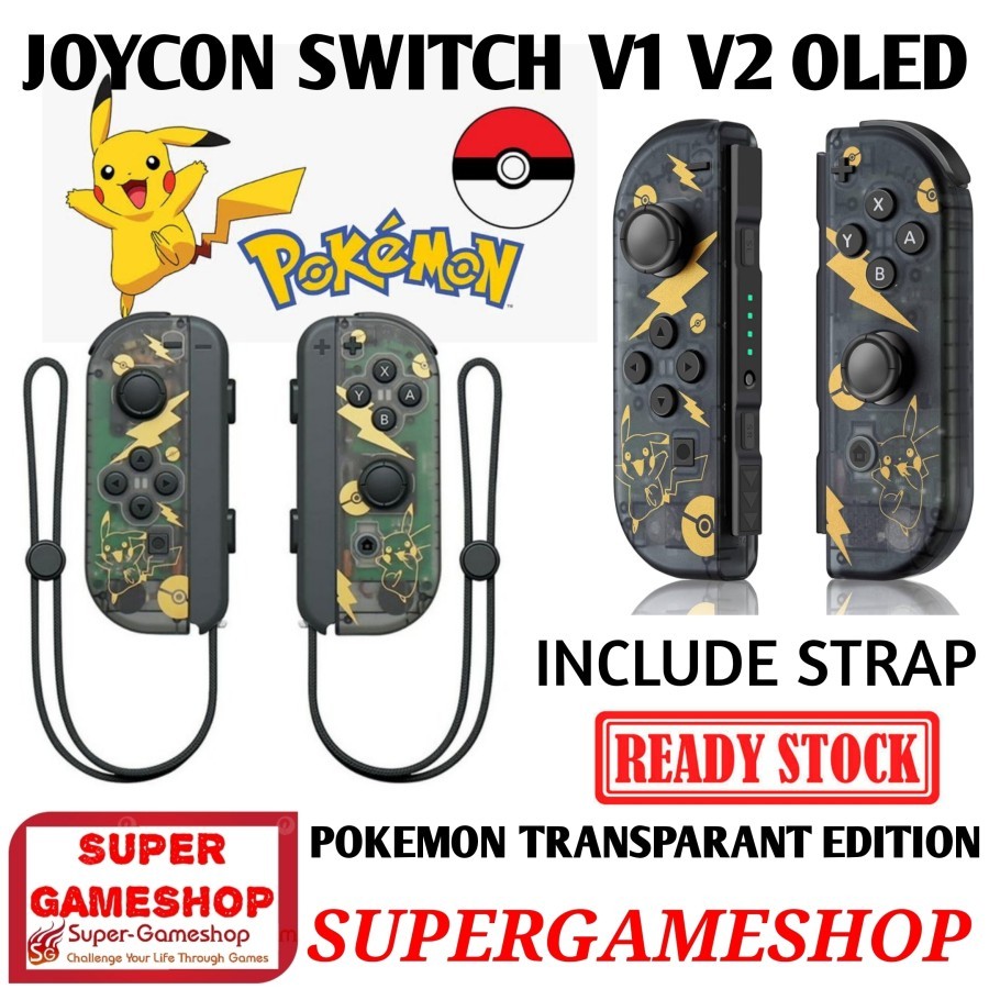 Jual Nintendo Joycon Pokemon Transparant Switch V1 V2 Switch Oled ...