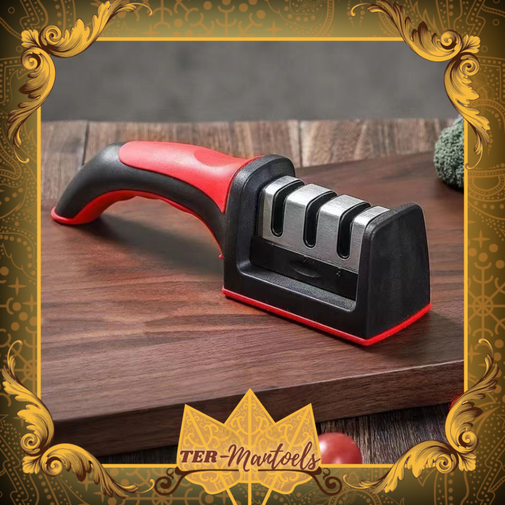 Jual Asahan Pisau Dapur & Gunting 3 Step Knife Sharpener / Alat Penajam Pisau Manual Praktis ...