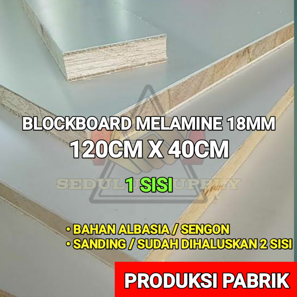Jual Blockboard Melamin 18MM ukuran 120 x 40 cm 1 sisi | Shopee Indonesia