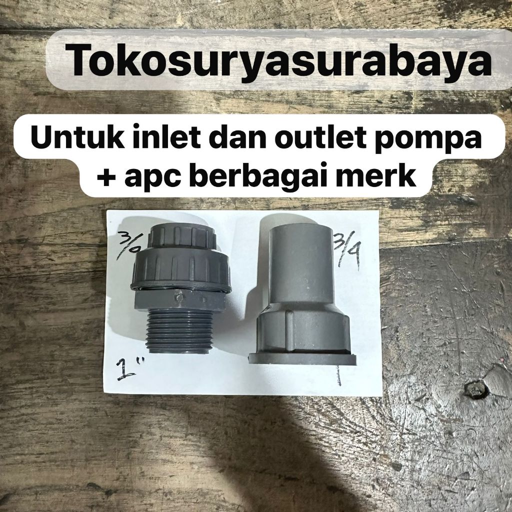 Jual Konektor APC Watermur POMPA APC watermur 1" x 3/4" + sok drat ...