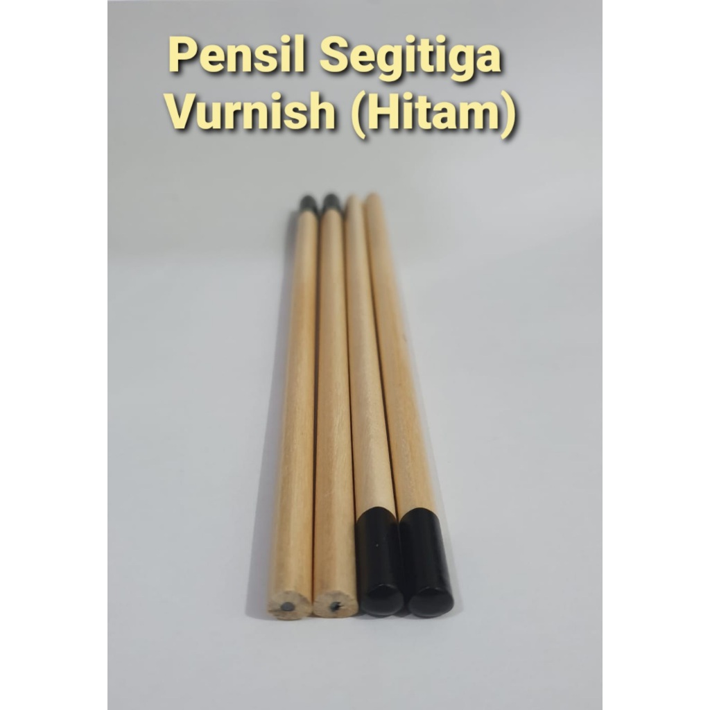 Jual Pensil Kayu Segitiga Hitam + Sablon | Shopee Indonesia