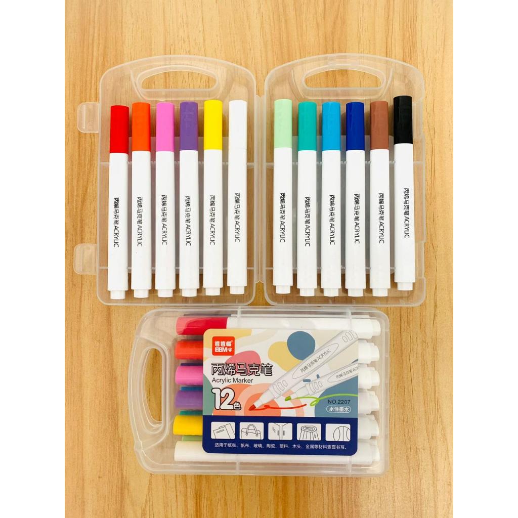 Jual Acrylic Markers Set Spidol 12 Warna | Shopee Indonesia