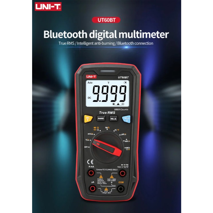 Jual UNI-T Digital Multimeter Bluetooth Smart Apps UT60BT Volt Ampere Resitance Temperature ...
