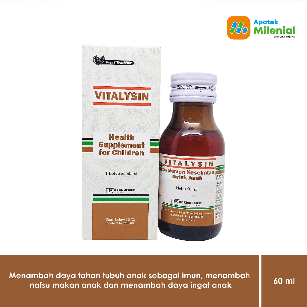 Jual Vitalysin Sirup 60 ml / Memenuhi Kebutuhan Vitamin dan Lysine Pada ...
