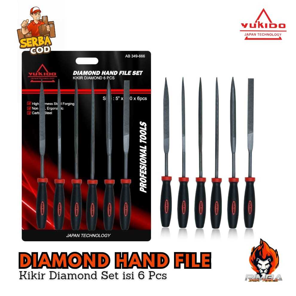 Jual Kikir Mini Set 6 Pcs YUKIDO Alat Kikir Multifungsi Poles Gosok ...