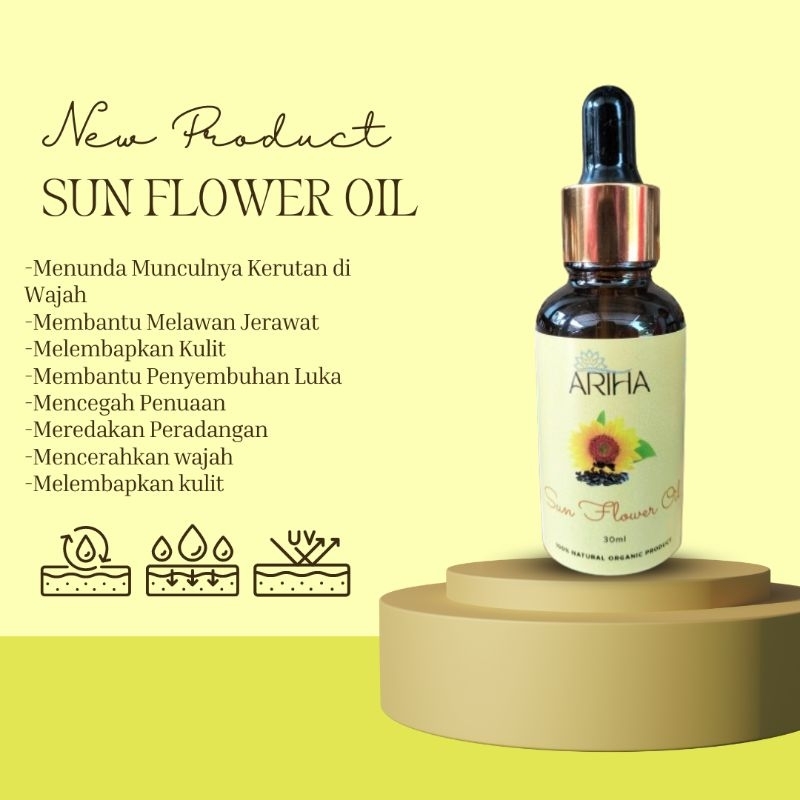 Jual Sunflower Oil Minyak Biji Bunga Matahari Perawatan Wajah 100 % ...
