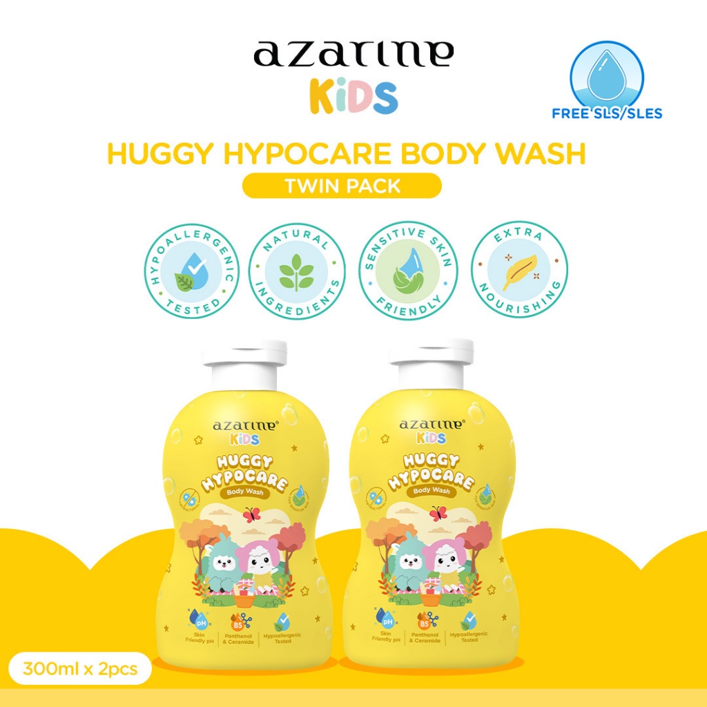 Jual Azarine Kids Huggy Hypocare Body Wash Anak SLS Free Twin Pack 2 x ...