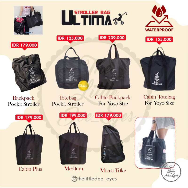 Jual Ultima Stroller Cover Bag (Tas Stroller) | Shopee Indonesia