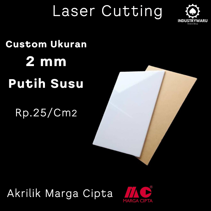 Jual Akrilik Custom Lembaran Tebal 2mm Putih Susu LASER CUTTING | Shopee Indonesia
