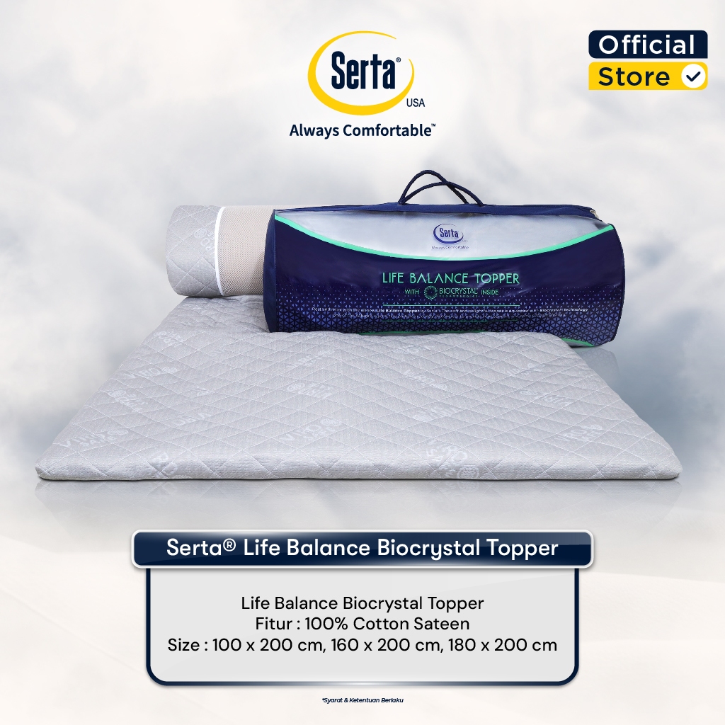 Jual Serta Life Balance Biocrystal Topper | Shopee Indonesia