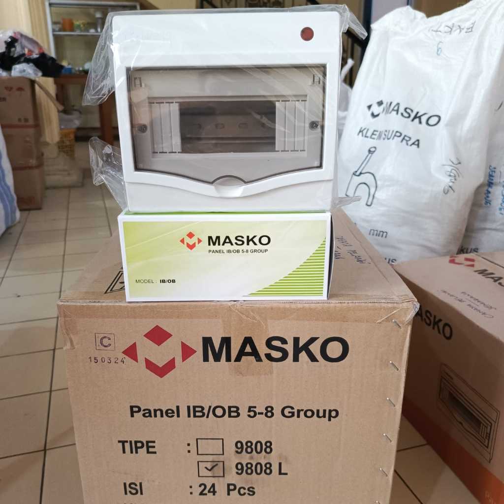 Jual MASKO Box MCB 8 Group + Lampu 9808L / Rumah MCB 5 - 8 Grup IB OB ...