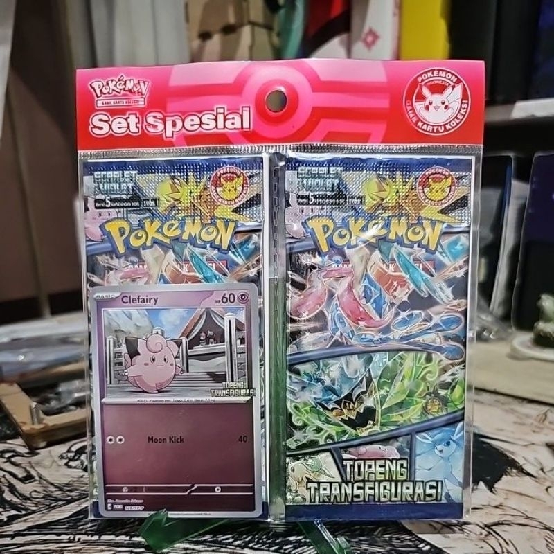 Jual set spesial special topeng transfigurasi pokemon tcg indonesia grookey eevee clefairy ...