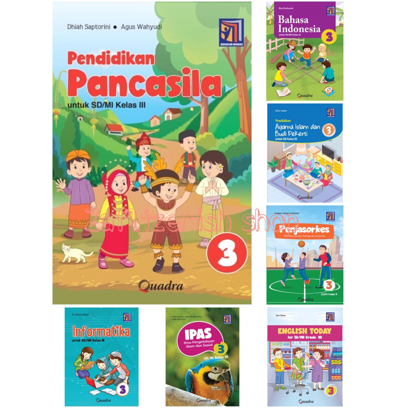 Jual Buku paket kelas 3 SD/MI Kurikulum Merdeka - Quadra | Shopee Indonesia