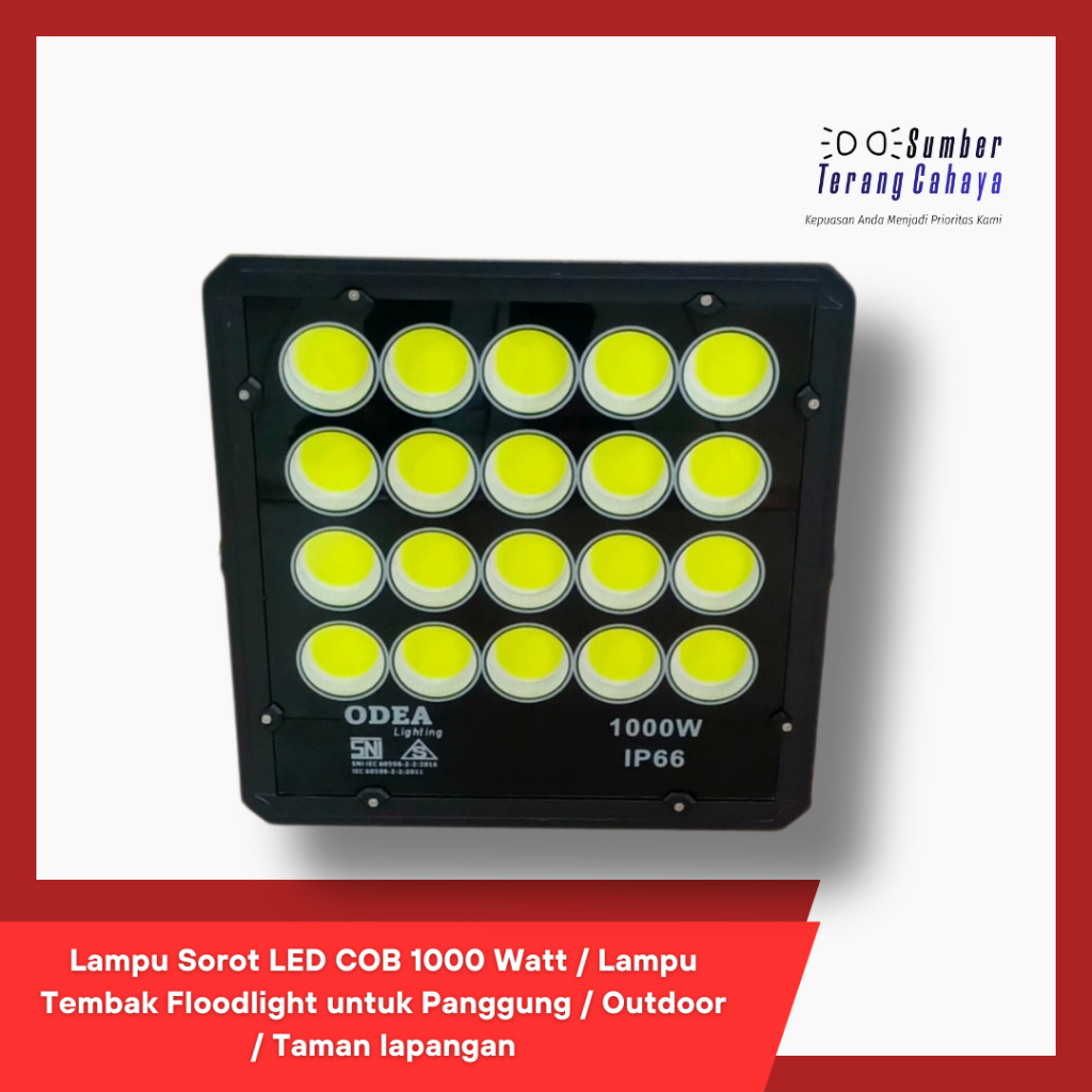 Jual Lampu Sorot LED COB 1000 Watt / Lampu Tembak Floodlight untuk ...