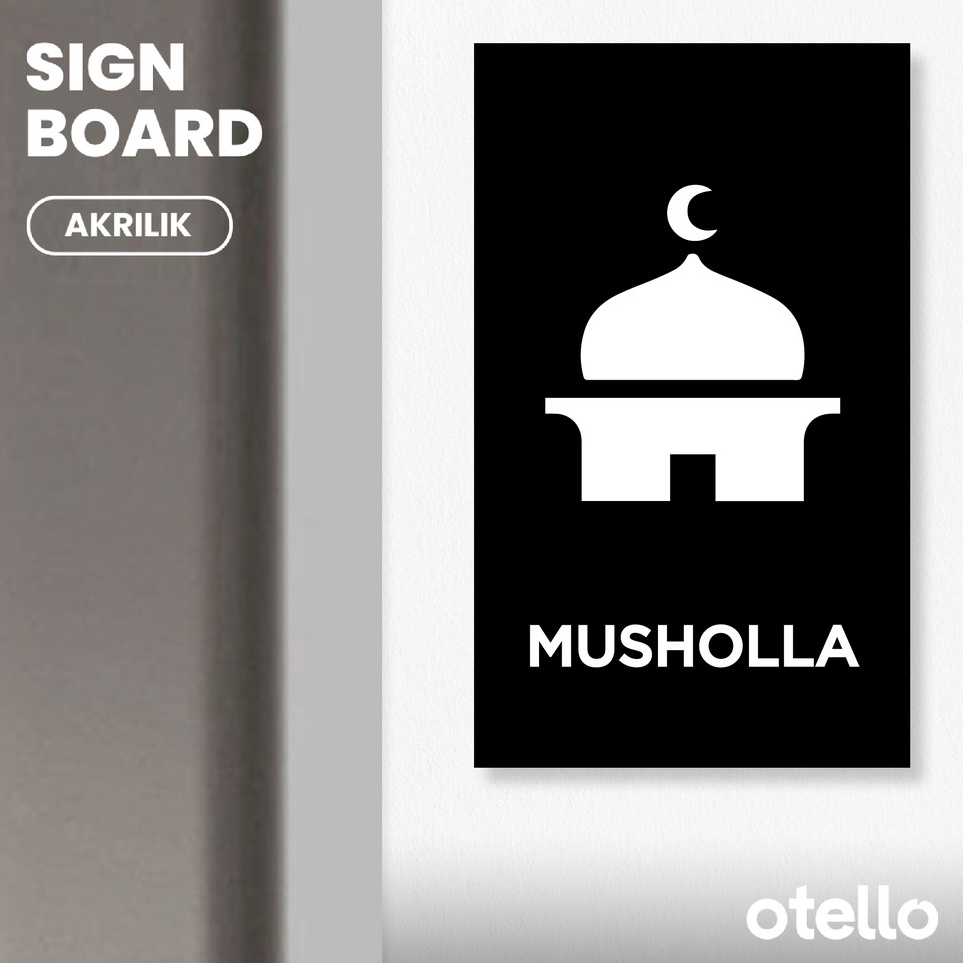 Jual Promo Tulisan Musholla Sign Board Akrilik Print Signage Acrylic ...