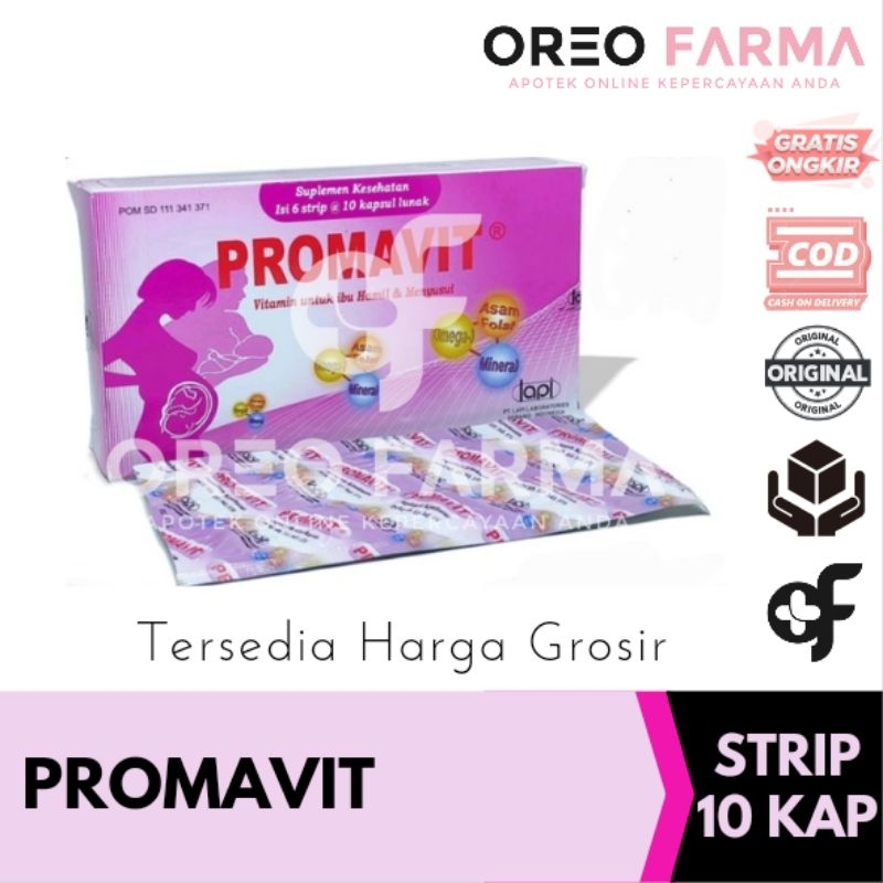 Jual Promavit Kapsul Strip isi 10 Kapsul | Promavit Multivitamin Ibu ...