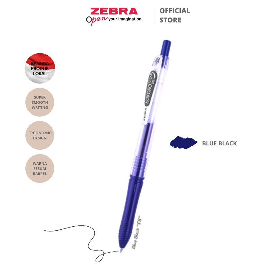 Jual TBMO (1 PCS) Bolpoin Zebra Kokoro harga 1 pcs / 1 bulpen | Shopee ...