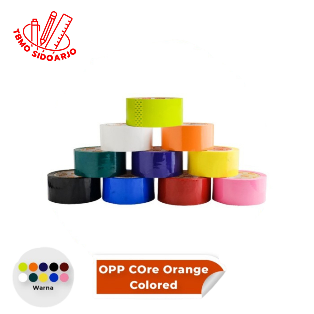 Jual TBMO OPP Printing Borneo / Lakban OPP Warna 2 Inch 48mm | Shopee ...