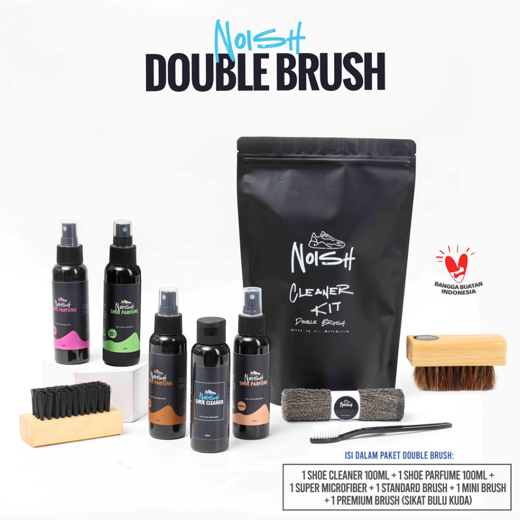 Jual Noish - Double Brush Shoe Cleaner / Paket Cuci Sepatu / Paket ...