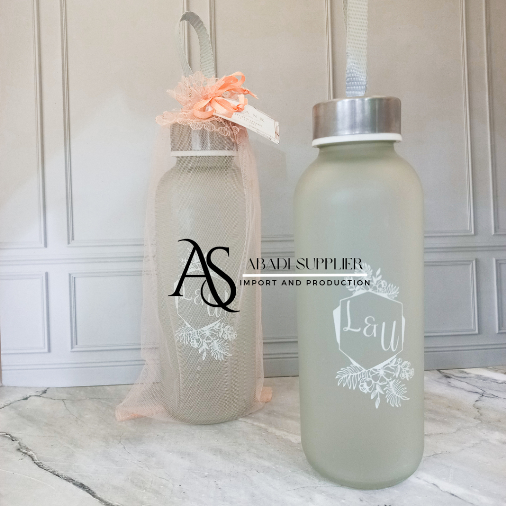 Jual Souvenir Botol Doff 420 ml CUSTOM SABLON + Kemas Tile TERPISAH ...