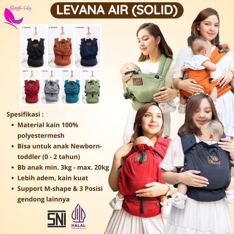 Jual CuddleMe Levana Air solid Carrier Gendongan bayi anak SSC Mshape 0 ...