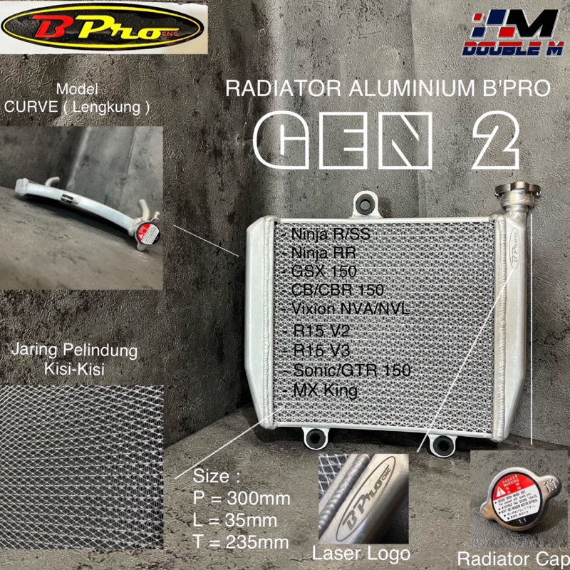 Jual Radiator Aluminium BPro Racing Ninja R SS RR CBR CB 150R GSX 150 R ...
