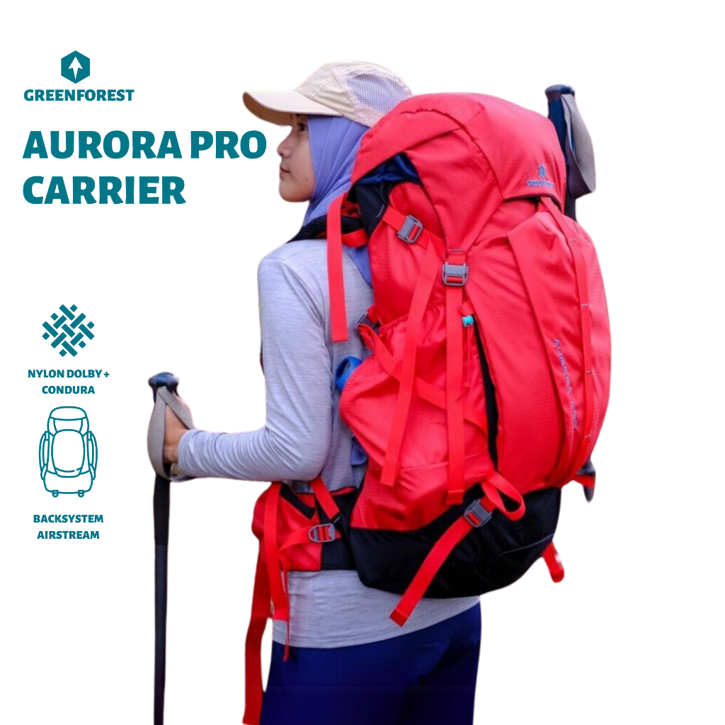 Jual Greenforest Aurora Pro Carrier 55+5 Liter Free Raincover | Shopee ...