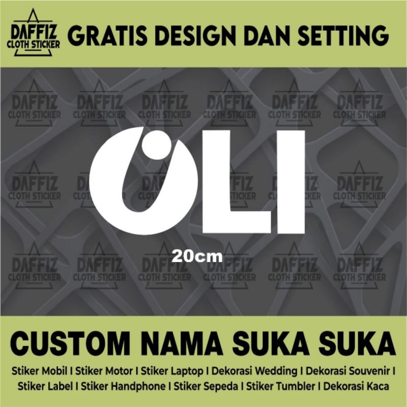 Jual STICKER CUTTING OLI | STICKER CUTTING CUSTOM | Shopee Indonesia