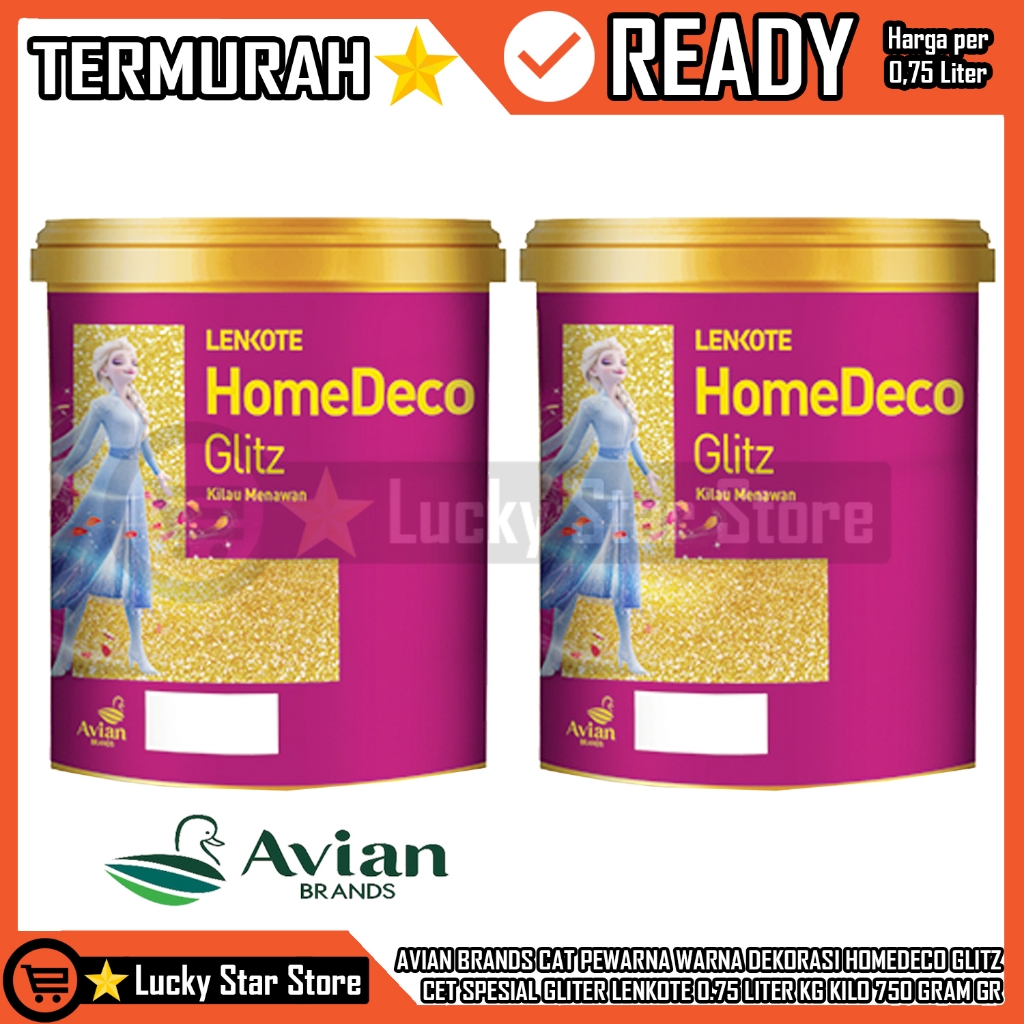 Jual CAT PEWARNA WARNA DEKORASI AVIAN BRANDS HOMEDECO GLITZ CET SPESIAL ...