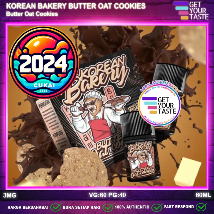 Jual Liquid Korean Bakery Butter Oat Cookies 60ML Freebase by Planet ...