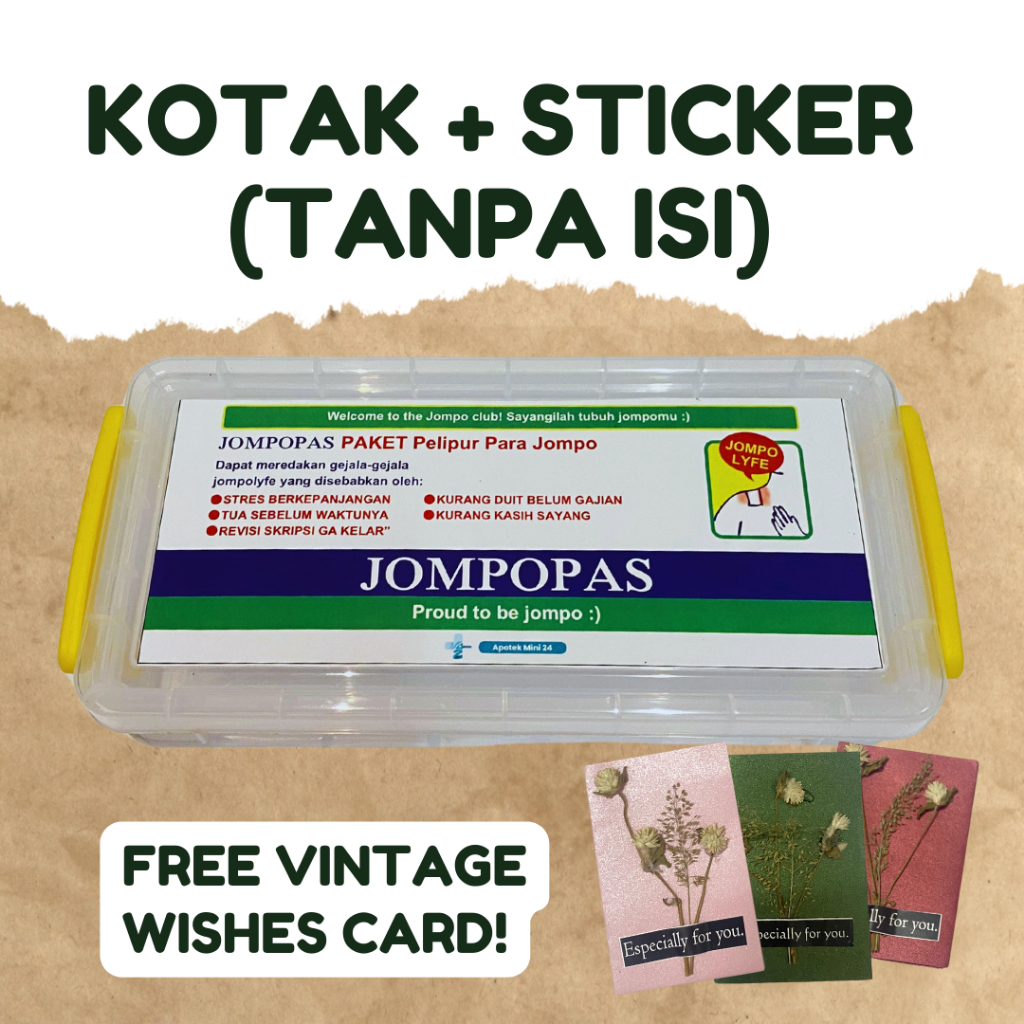 Jual (READY STOCK) JOMPOPAS Kado Unik Jompo Kit by Apotek Mini 24 ...