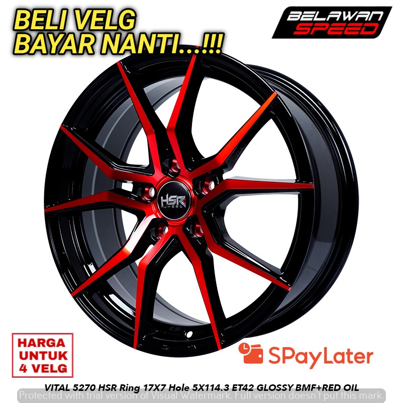 Jual VELG MOBIL RING 17 HSR VITAL PCD 5X114,3 UNTUK INNOVA BRV HRV-TOKO ...