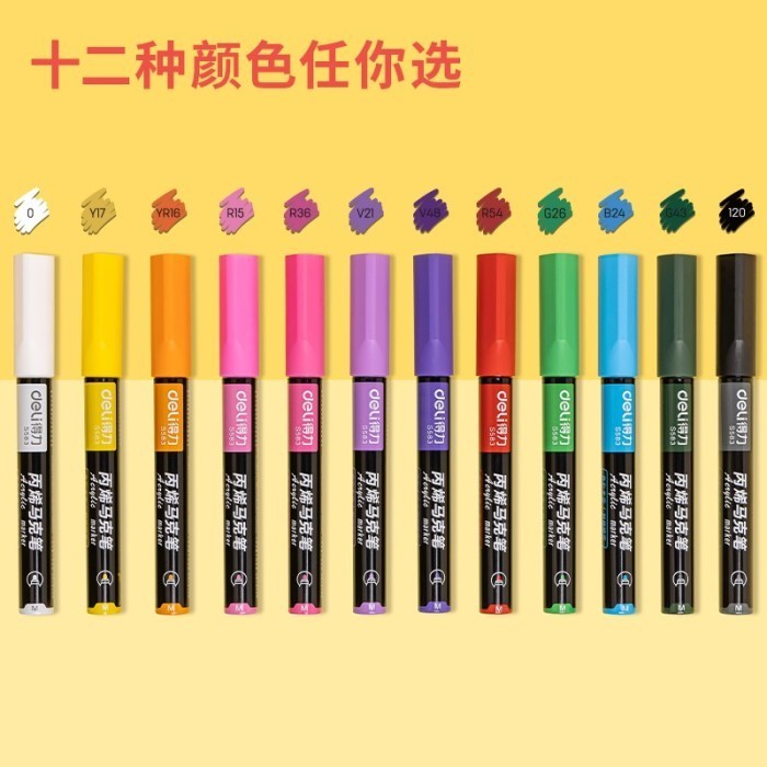 Jual Spidol Deli Permanent Acrylic Marker 2.0 mm (Besar) | Shopee Indonesia