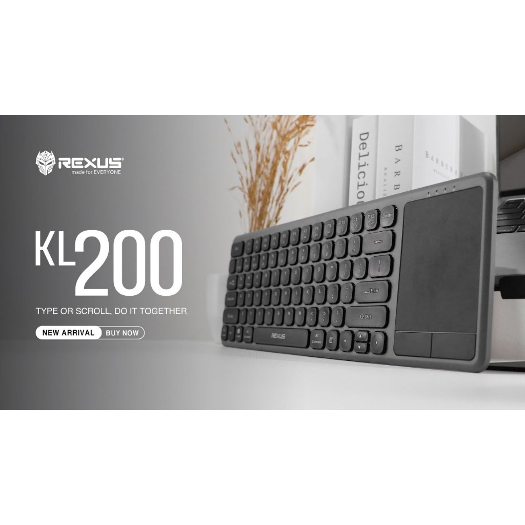 Jual Rexus KL200 Keyboard Office Touchpad Wireless Bluetooth Dual Mode ...