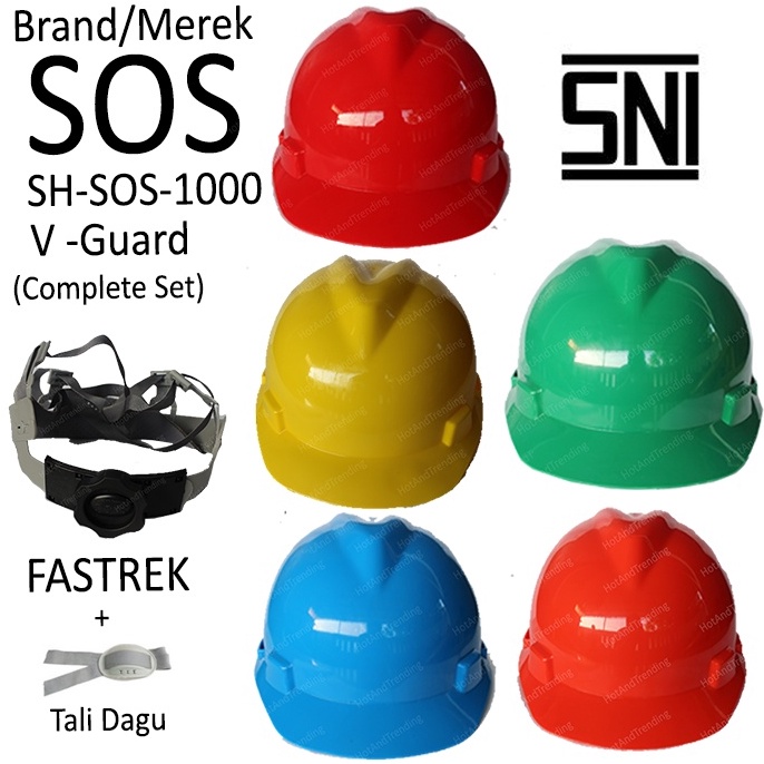 Jual KODE B87F Helm Proyek Safety Helmet Super VGuard SOS FASTREK Tali ...