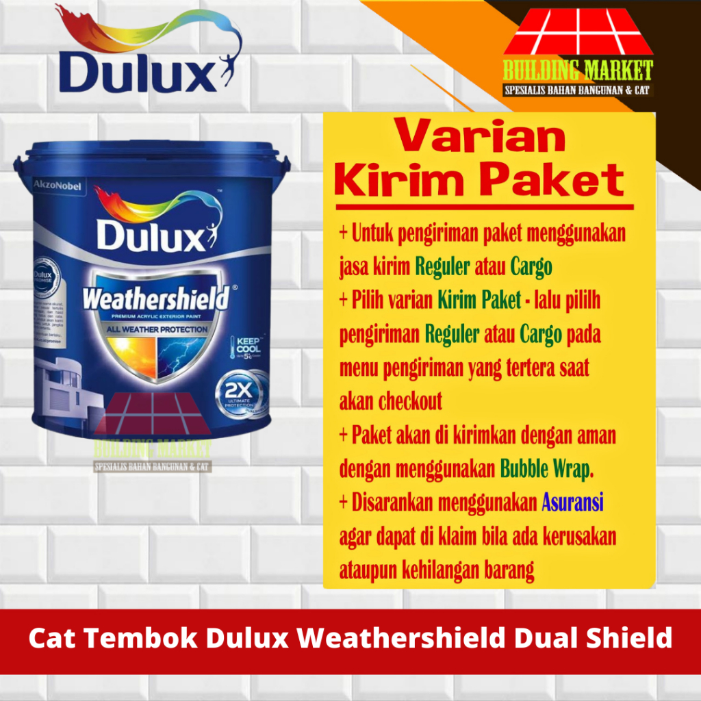 Jual Cat Tembok Dulux Weathershield Dualshield Brilliant White Exterior