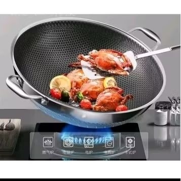 Jual Wajan Kuali Penggorengan Motif Laba Anti Lengket Non Sticky Wok Pan TERSEDIA 3UKURAN ...