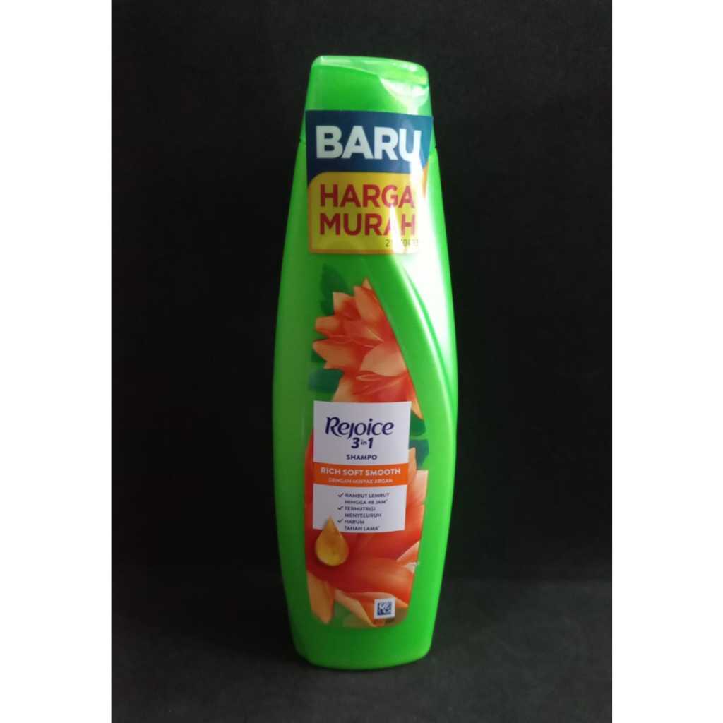 Jual REJOICE SHAMPOO 3IN1 RICH SOFT SMOOTH DENGAN MINYAK ARGAN 105ML | Shopee Indonesia