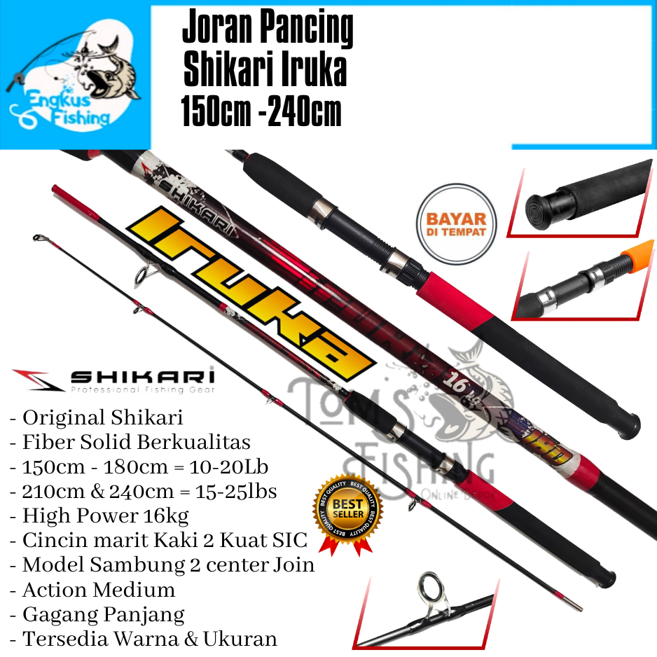 Jual Joran Pancing Shikari lruka 150cm - 240cm Fiber Solid (10-20lb ...