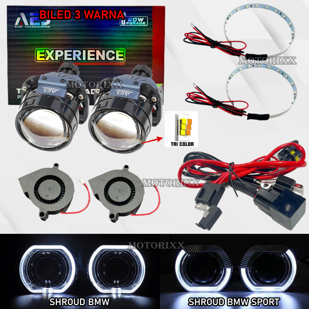 Jual COMBO PAKET MOBIL BILED ALL WHEATHER 2,5 INCHI 55 WATT ORIGINAL ...