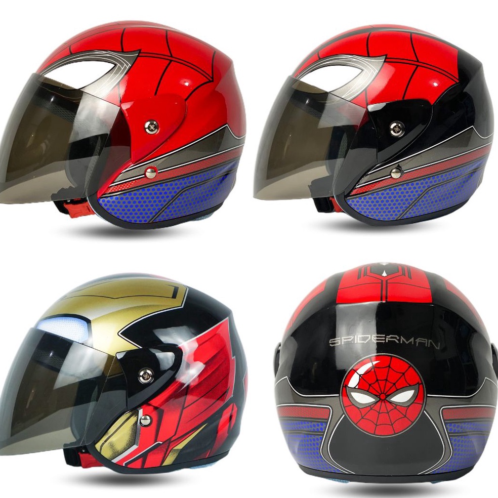 Jual Banyak Dipakai Helm Anak Karakter Motif Spiderman SNI | Shopee ...