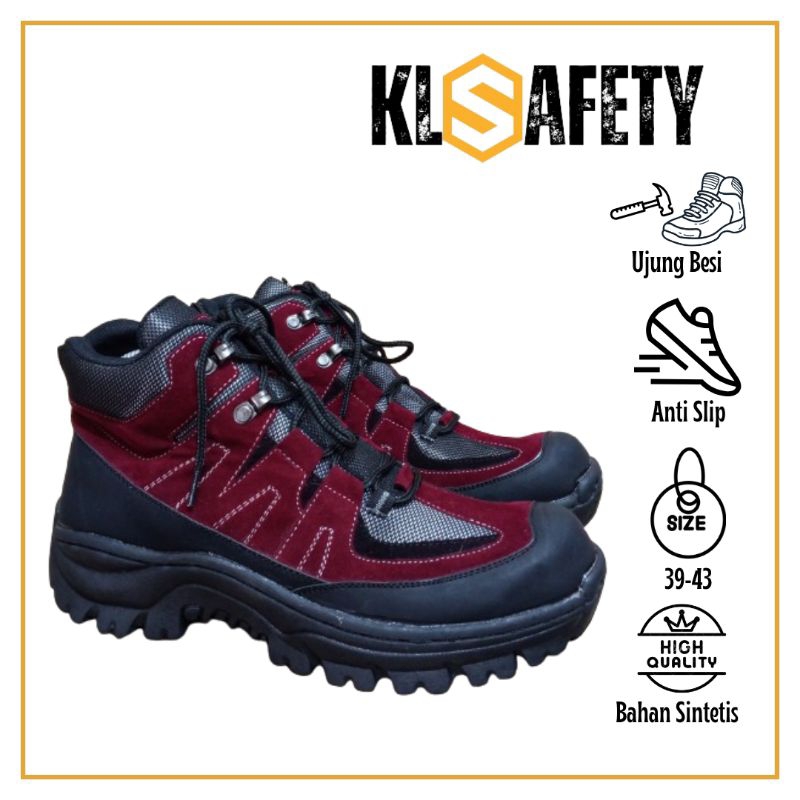 Jual SEPATU SAFETY MURAH PRIA KODE RB-3 (WARNA MERAH) | Shopee Indonesia