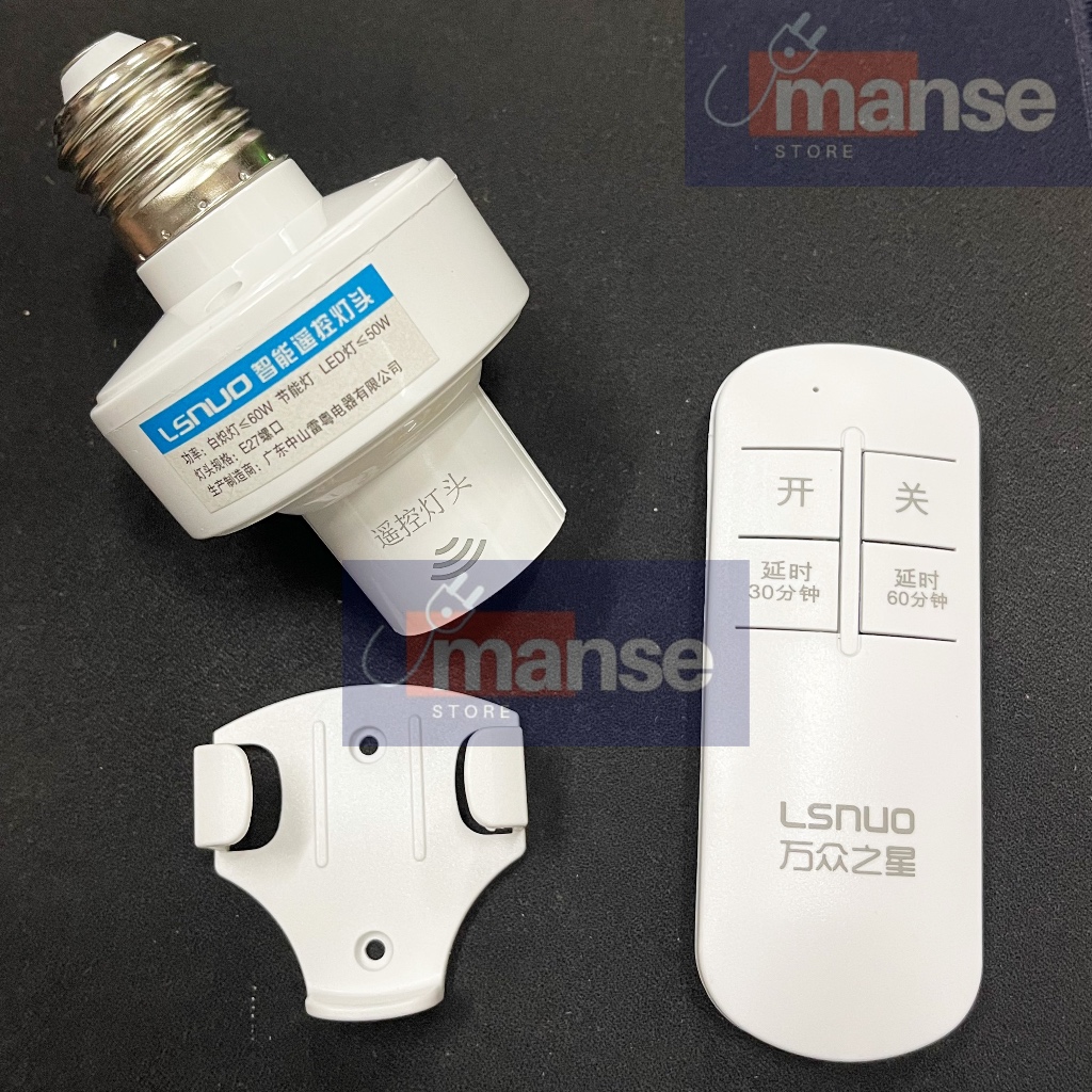 Jual Fitting Lampu Bohlam E27 Remote Control Timer Socket Lampu ...