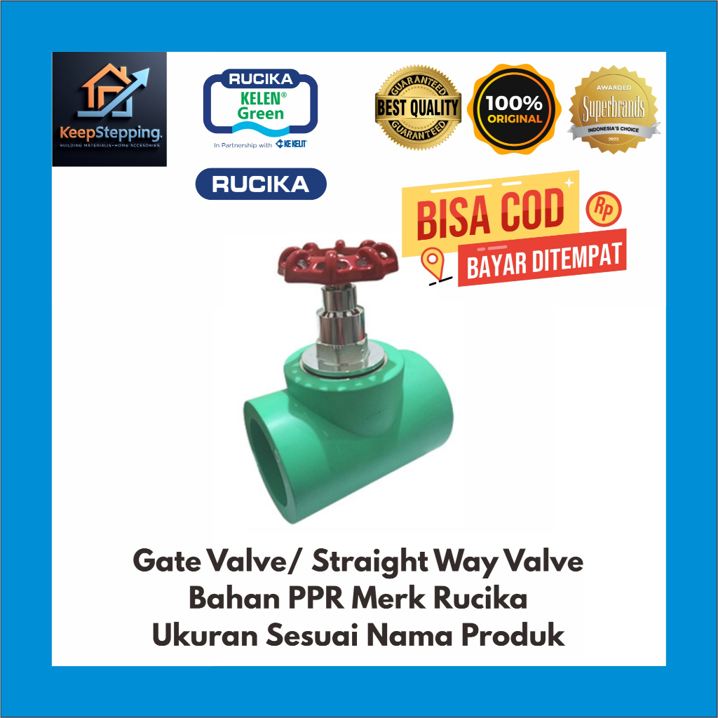 Jual Stop Kran Valve PPR 1-1/2" inch (50 mm) Rucika | Shopee Indonesia
