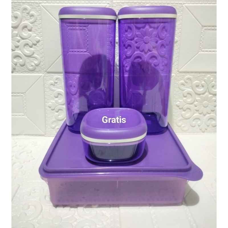 Jual Crystal Canister Tupperware/Crystal Canister High/Toples ...