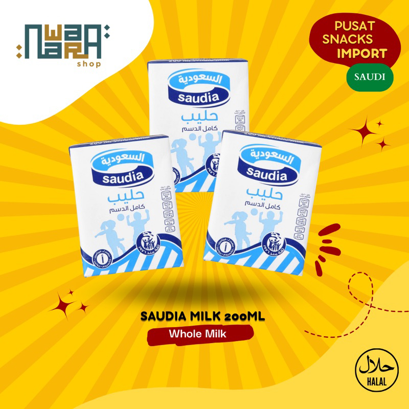 Jual SAUDIA WHOLE MILK 200ml | SUSU SAUDIA ASLI ARAB RASA PLAIN ...